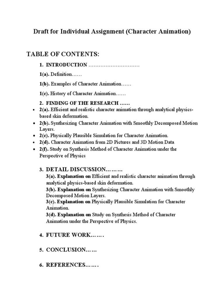 Graphic Animation Individual Assignment | PDF | Animation | Simulation