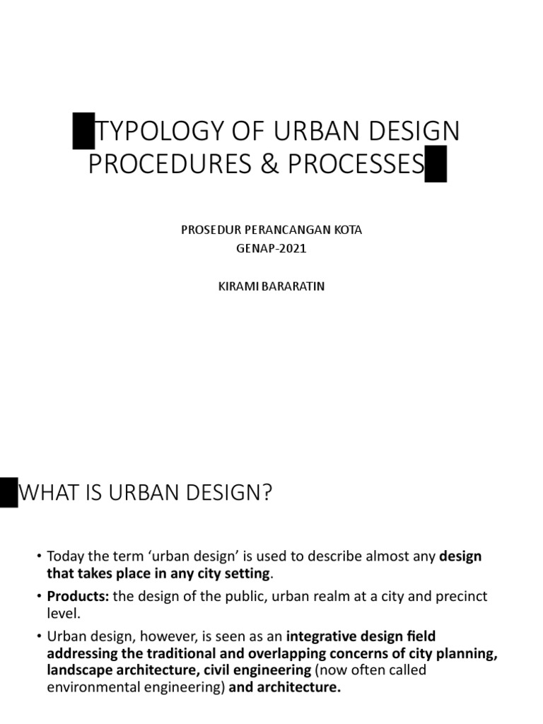 TYPOLOGY OF URBAN DESIGN PROCEDURES - Share | PDF | Urban Design ...