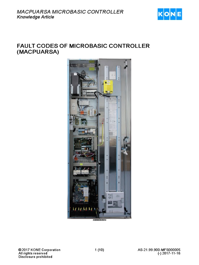 MACPUARSA - FAULT CODES OF MICROBASIC CONTROLLER AS-21.99.900-MFS000005 ...