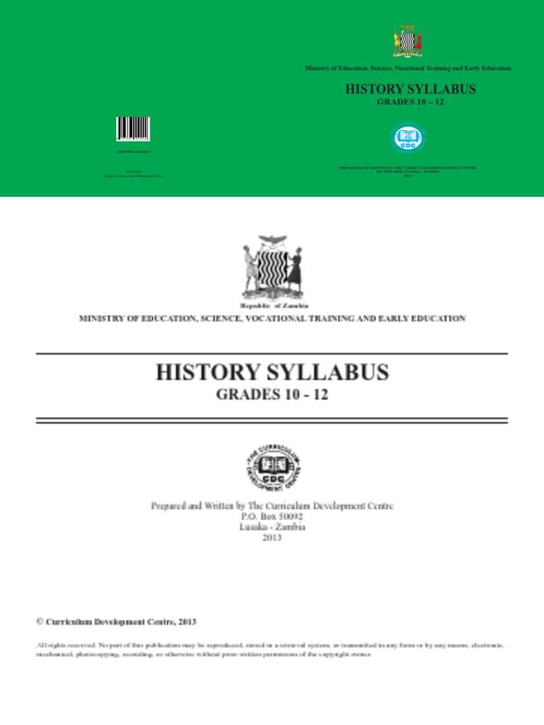 History Syllabus 10-12 PDF | PDF | Educational Assessment | Curriculum