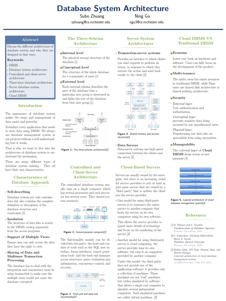 Database System Architecture PDF | PDF | Databases | Cloud Computing