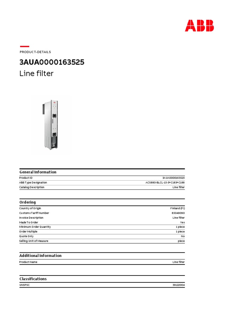 Line Filter: Product-Details | PDF