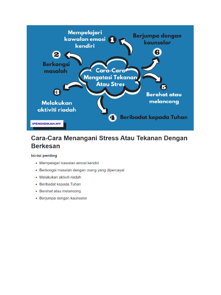 Cara-Cara Menangani Tekanan Dan Stres | PDF