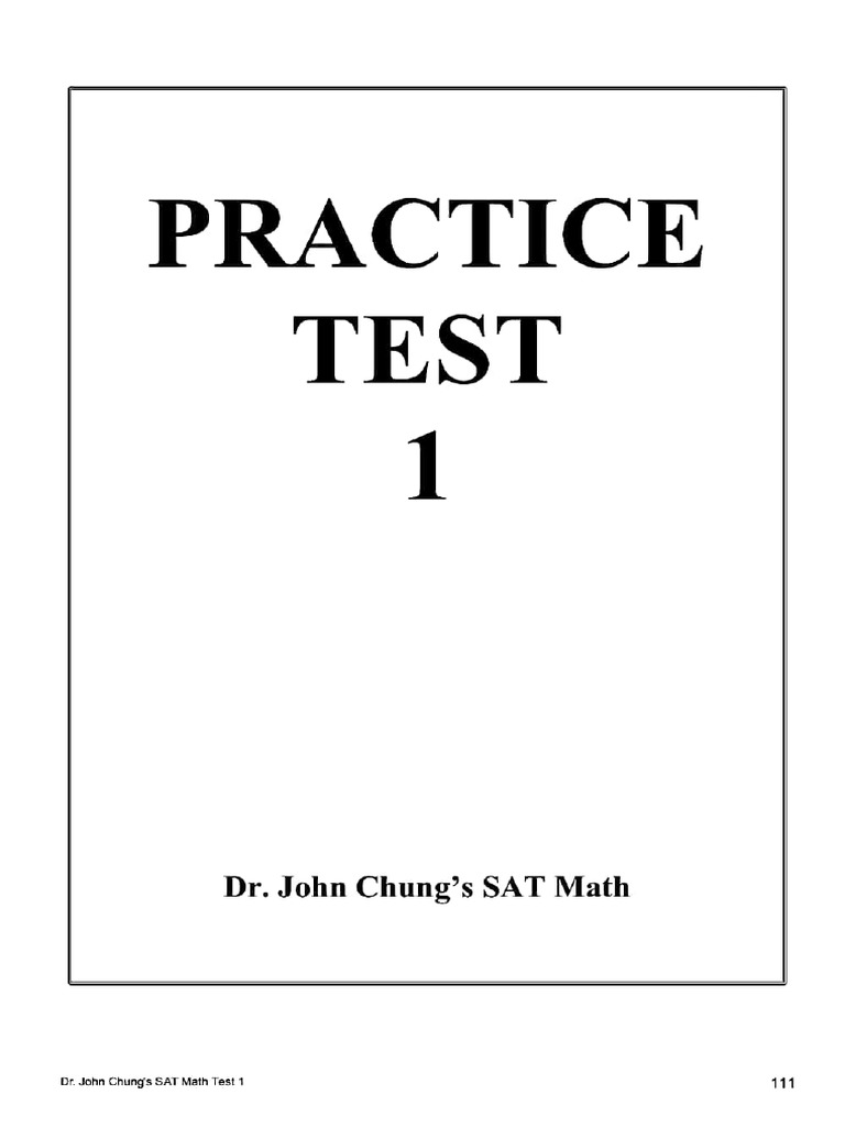 SAT Math Practice Test | PDF