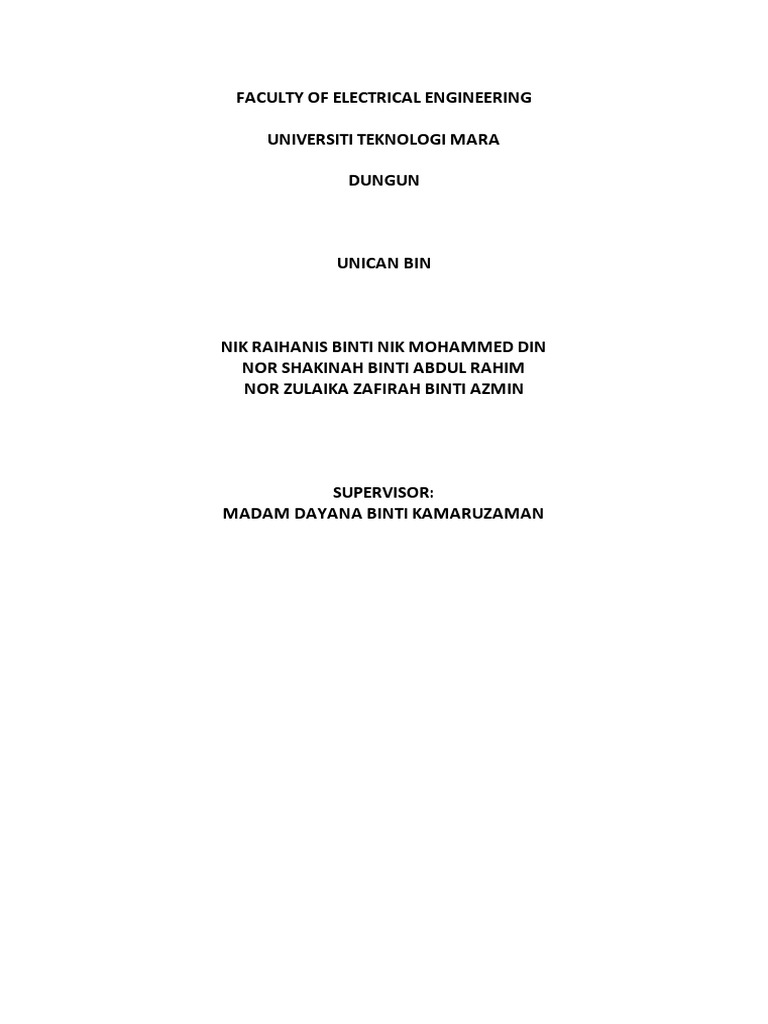 Report FYP UniCan Bin | PDF | Infrared | Recycling Report FYP UniCan Bin | PDF | Infrared | Recycling