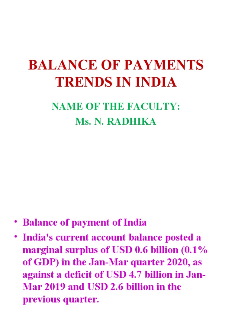 Bop in India | PDF | Balance Of Payments | Capital Account