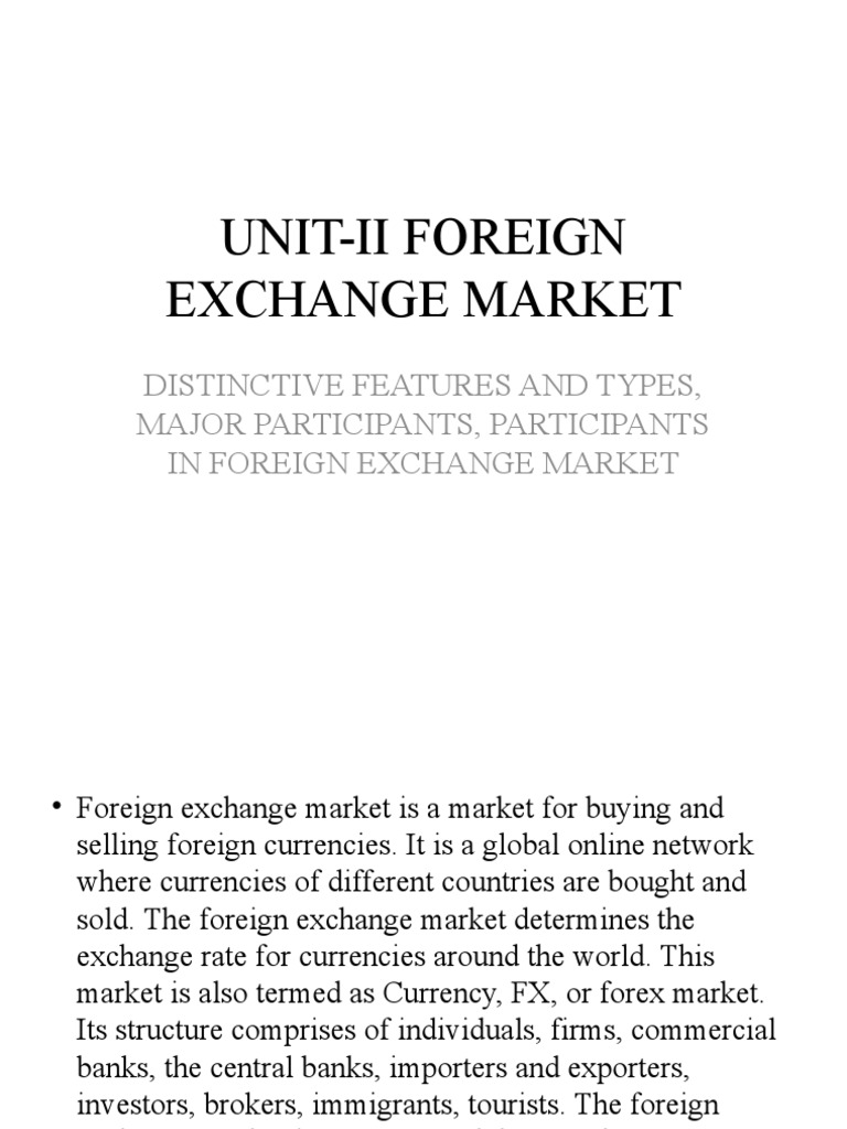 Unit-Ii Foreign Exchange | PDF | Foreign Exchange Market | Swap (Finance)