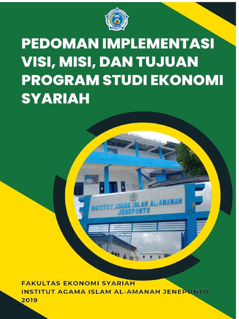 Pedoman Implementasi Visi, Misi Dan Tujuan Program Studi Ekonomi Syariah | PDF