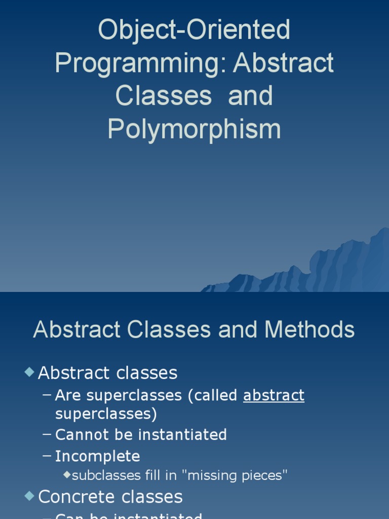 Lec 9 Polymorphism Download Free Pdf Inheritance Object Oriented Programming Class