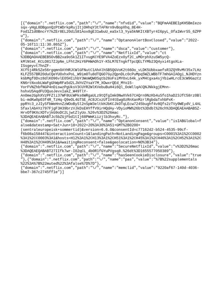 Netflix Cookie Pdf