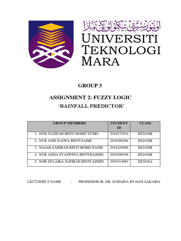 Group 3 - Rainfall Predictor - EPO666 | PDF | Fuzzy Logic | Flood