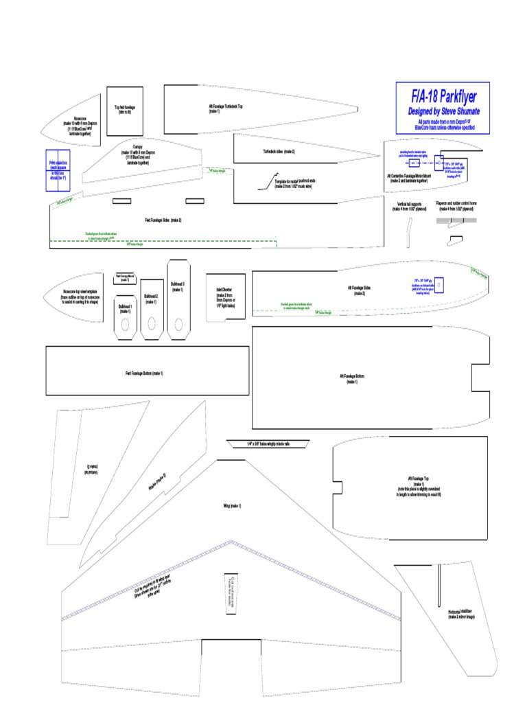 Designed by Steve Shumate: All Parts Made From 6 MM Depron or Bluecore ...