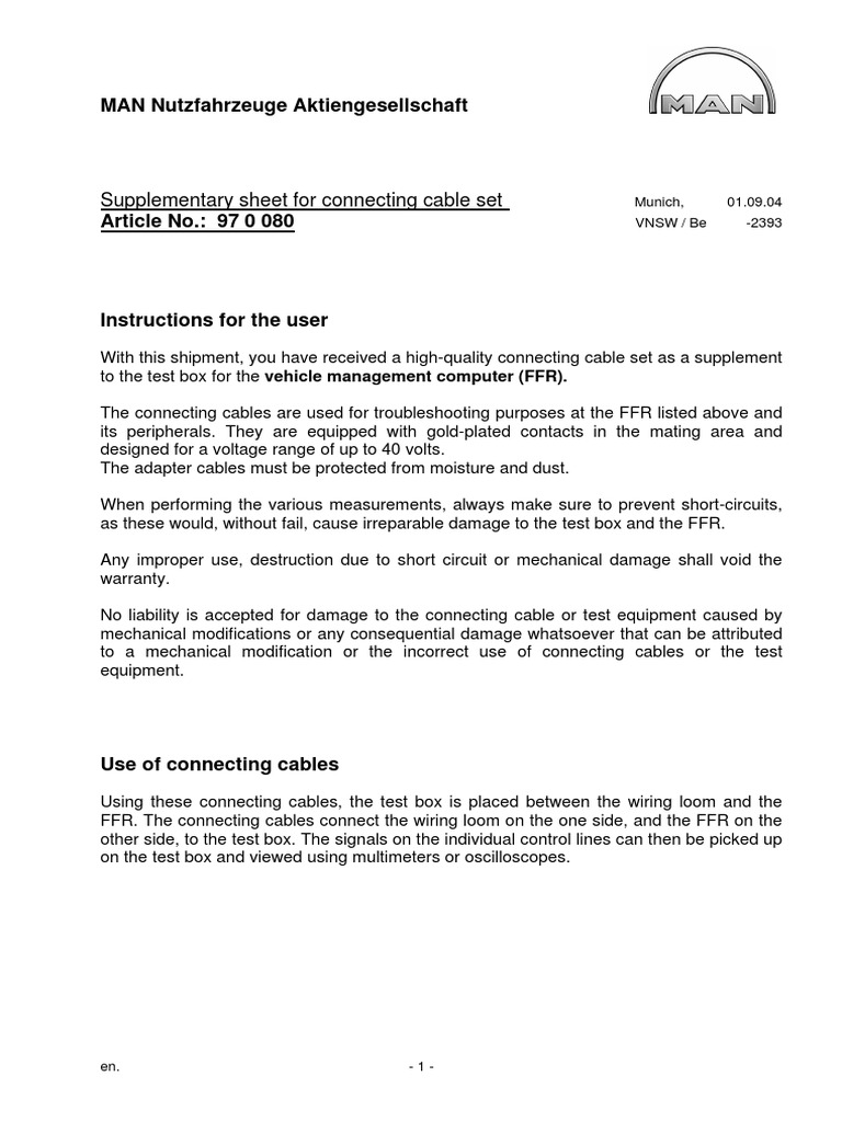 Supplementary Sheet 97 0 080 - en | PDF | Electrical Engineering | Components