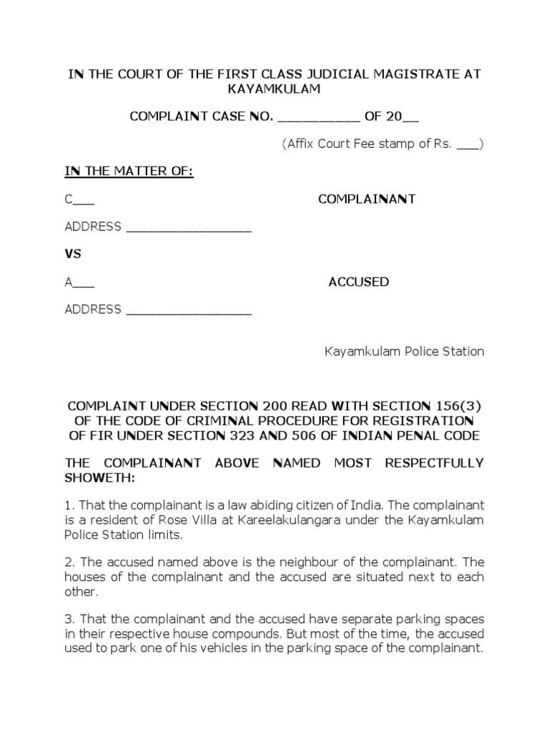 Pleadings Drafting - Private Complaint | PDF | Political Law | Criminal Law