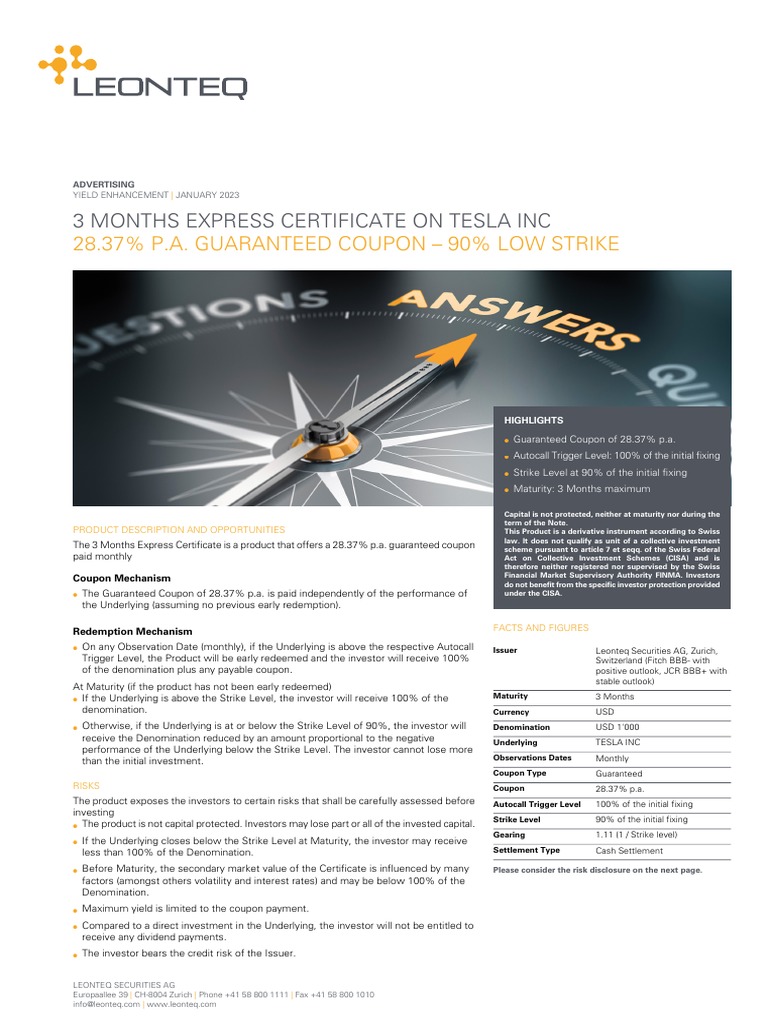 Structured Note Factsheet 1 | PDF