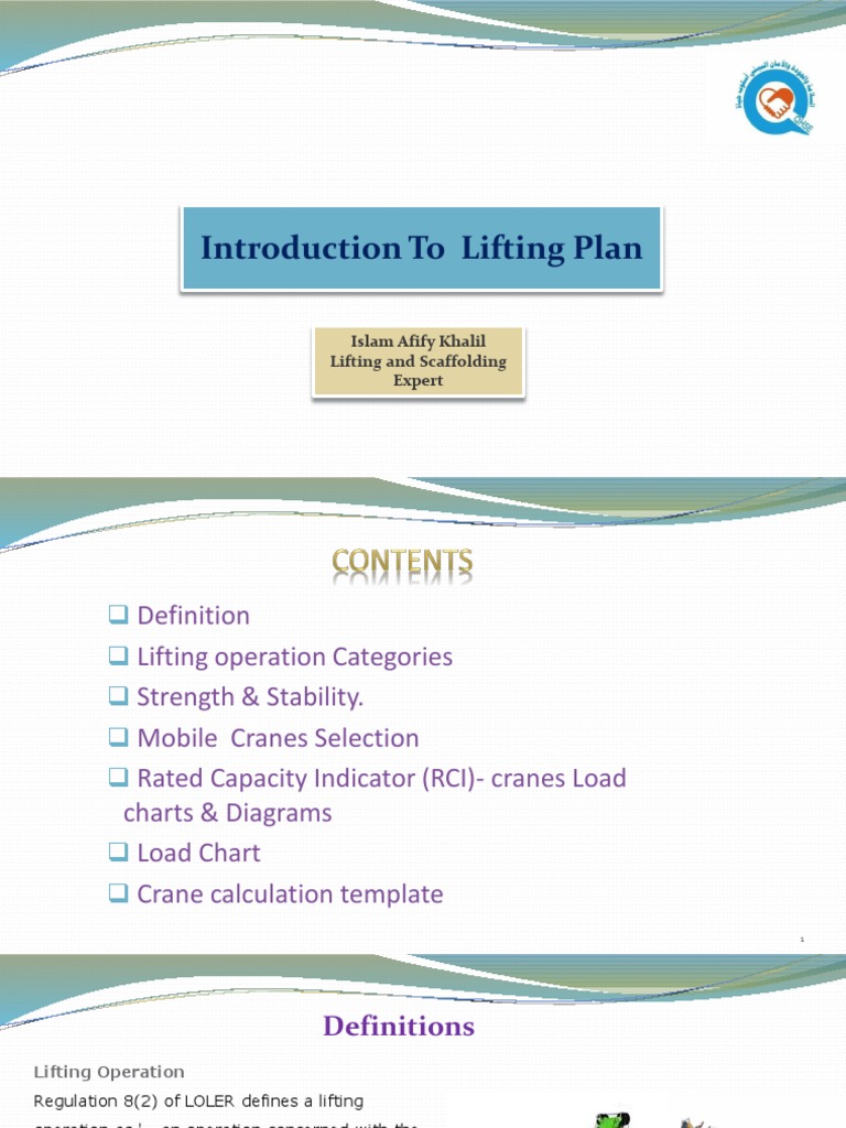Introduction To Lifting Plan | Download Free PDF | Crane (Machine ...