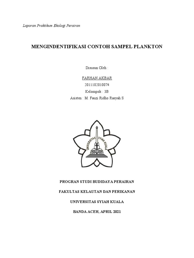 Laporan Praktikum Ekologi Perairan | PDF