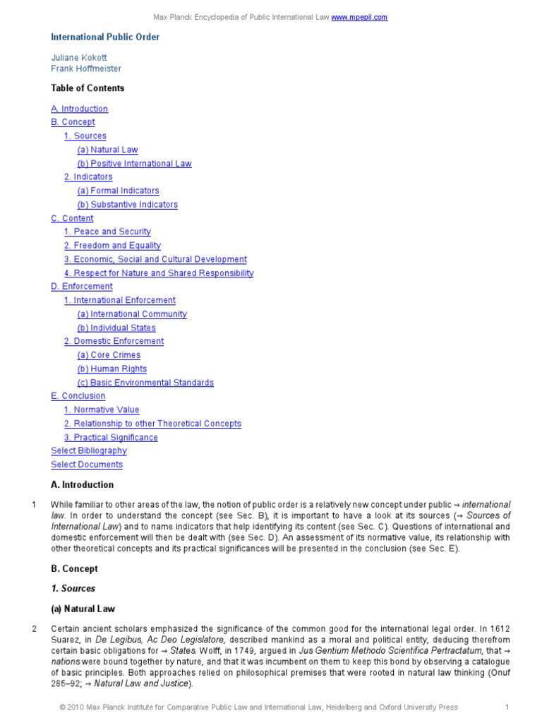 International Public Order | PDF | International Law | Treaty