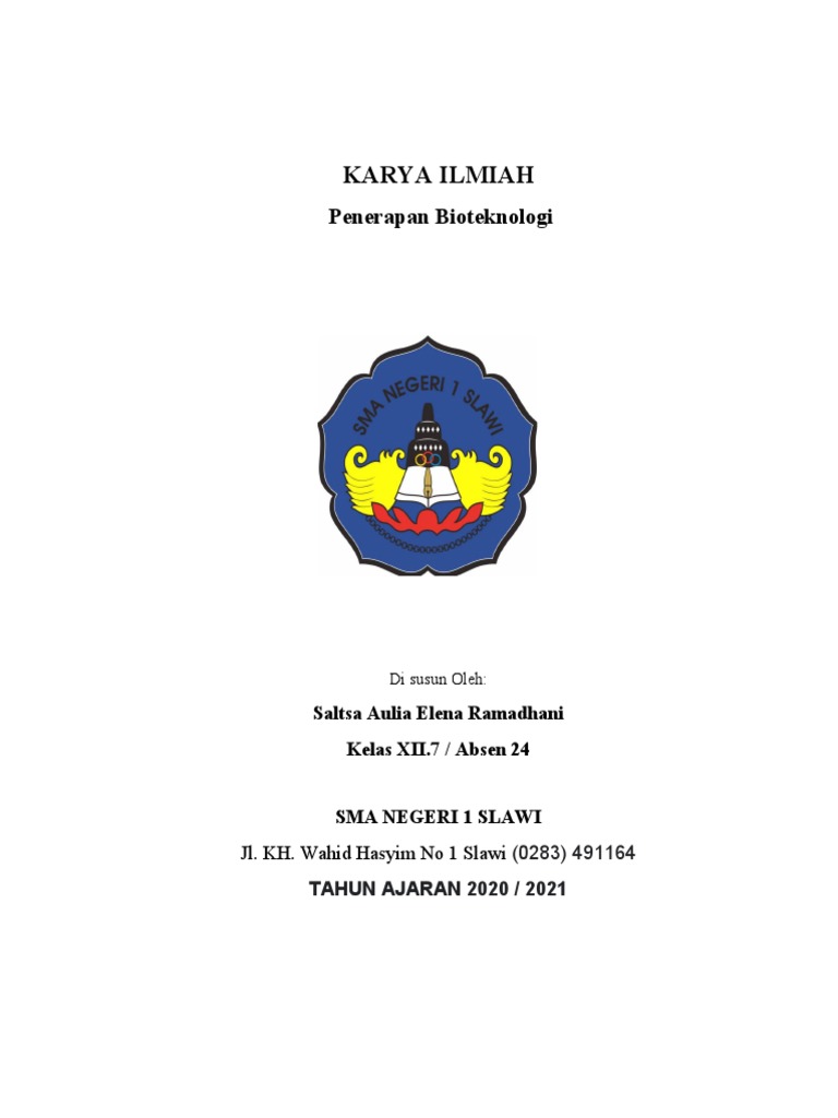 Karya Tulis Ilmiah Biotek Fix Pdf