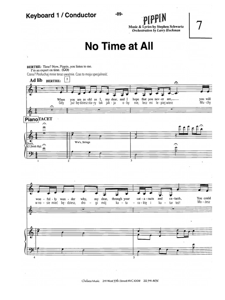 Pippin No Time at All | PDF