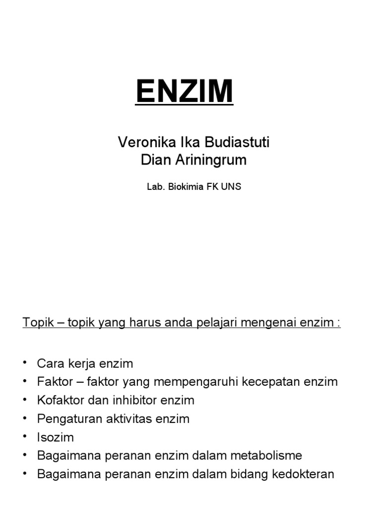 04 Enzim | PDF