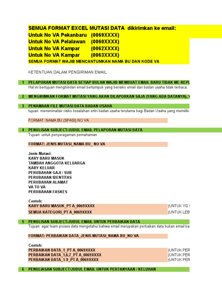 Format 34 Mutasi Data Dan Petunjuk Pengisian DR - Camelia | PDF
