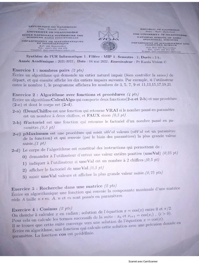 Épreuves D'informatique PDF | PDF