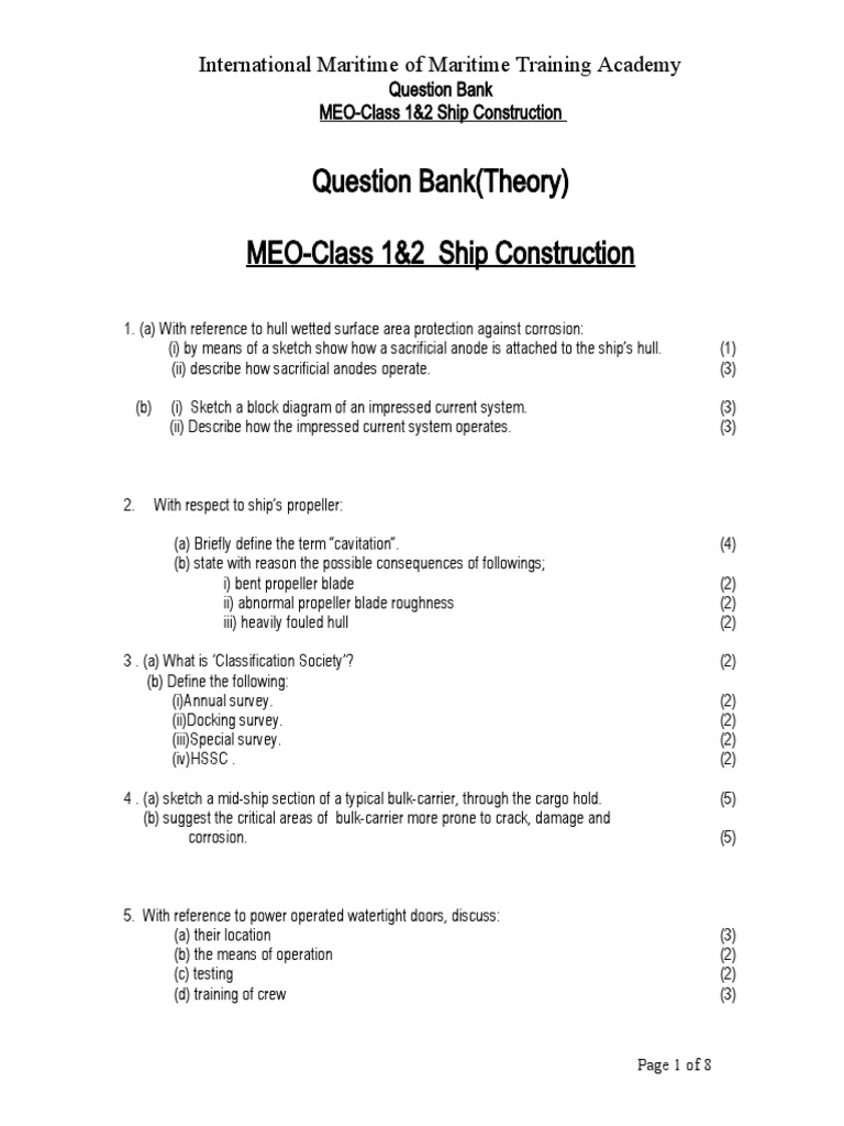 IMTA-QB-SHIP CONSTRUCTION | PDF | Ships | Hull (Watercraft)