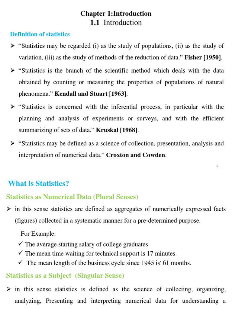 Chapter One PDF | Download Free PDF | Statistics | Level Of Measurement