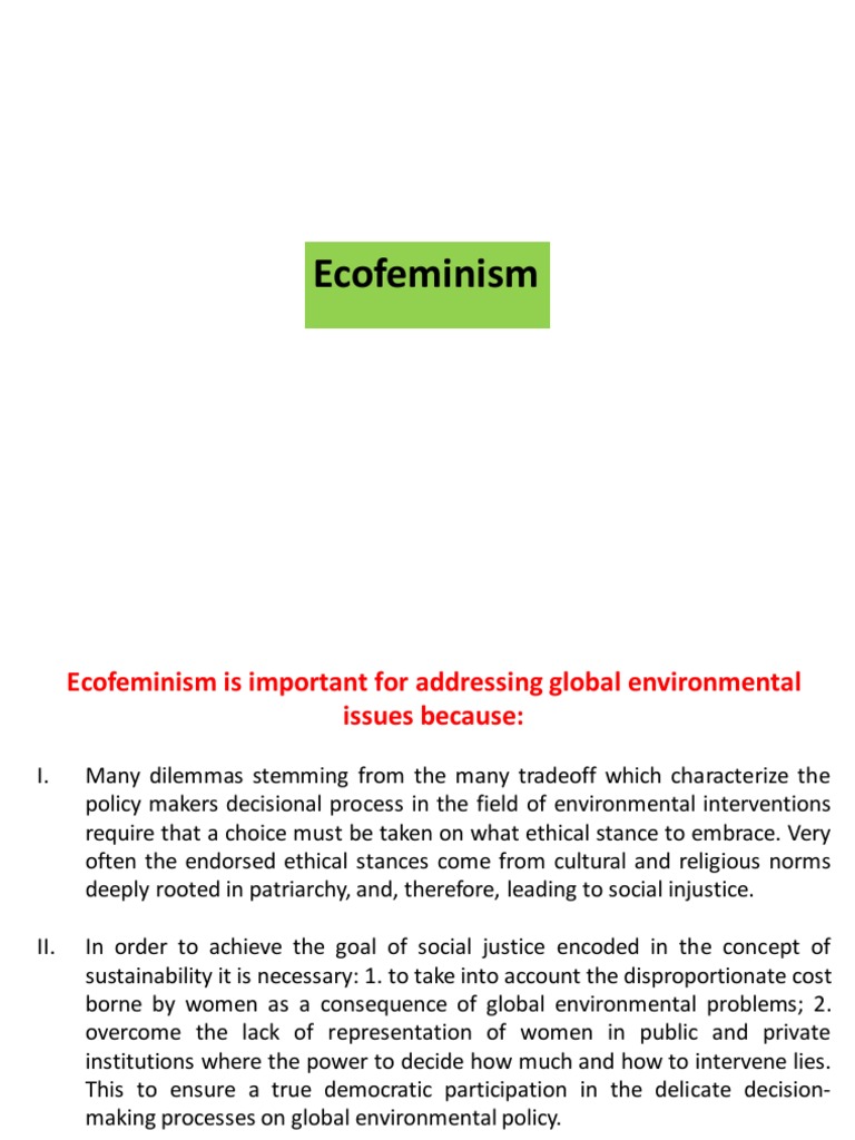 Ecofeminism Three Pdf Utilitarianism Ecofeminism