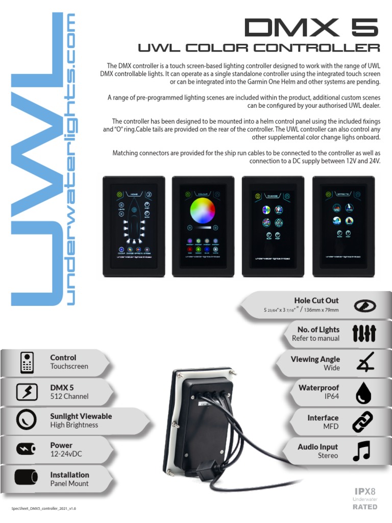 UWL - Spec - Sheets - DMX - 2021 - v1.6 | PDF | Screw | Manufactured Goods