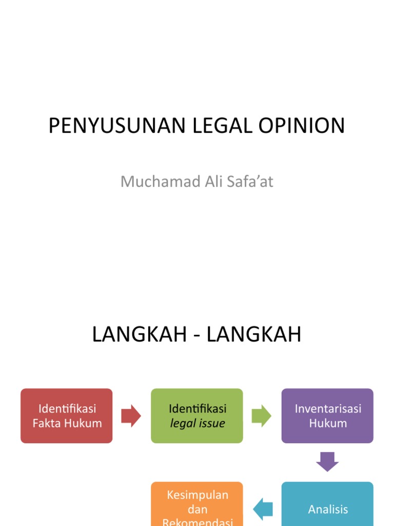 Langkah Penyusunan Legal Opinion | PDF