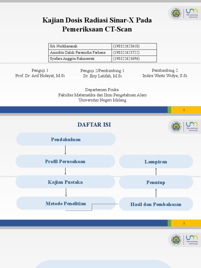 Kajian Dosis Radiasi CT-Scan 2022 | PDF