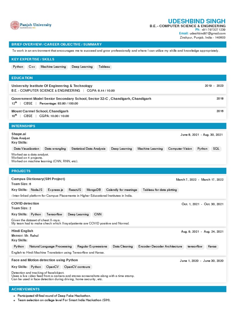 Resume 1 | PDF | Deep Learning | Machine Learning