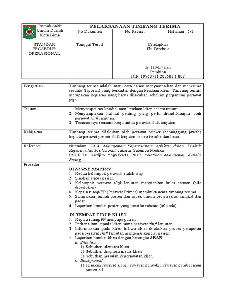 Sop Timbang Terima Baru | PDF