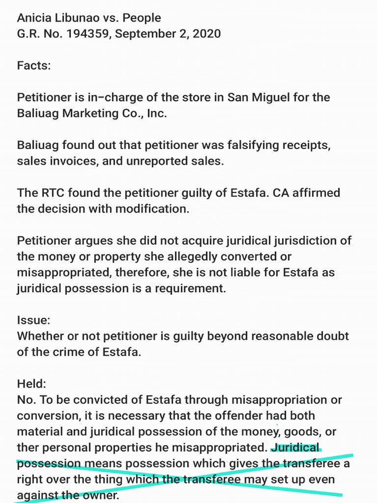 Anicia Libunao Vs People - (Done) | PDF