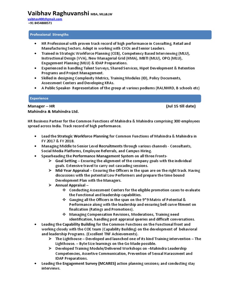 Vaibhav Raghuvanshi | PDF | Human Resource Management | Human Resources