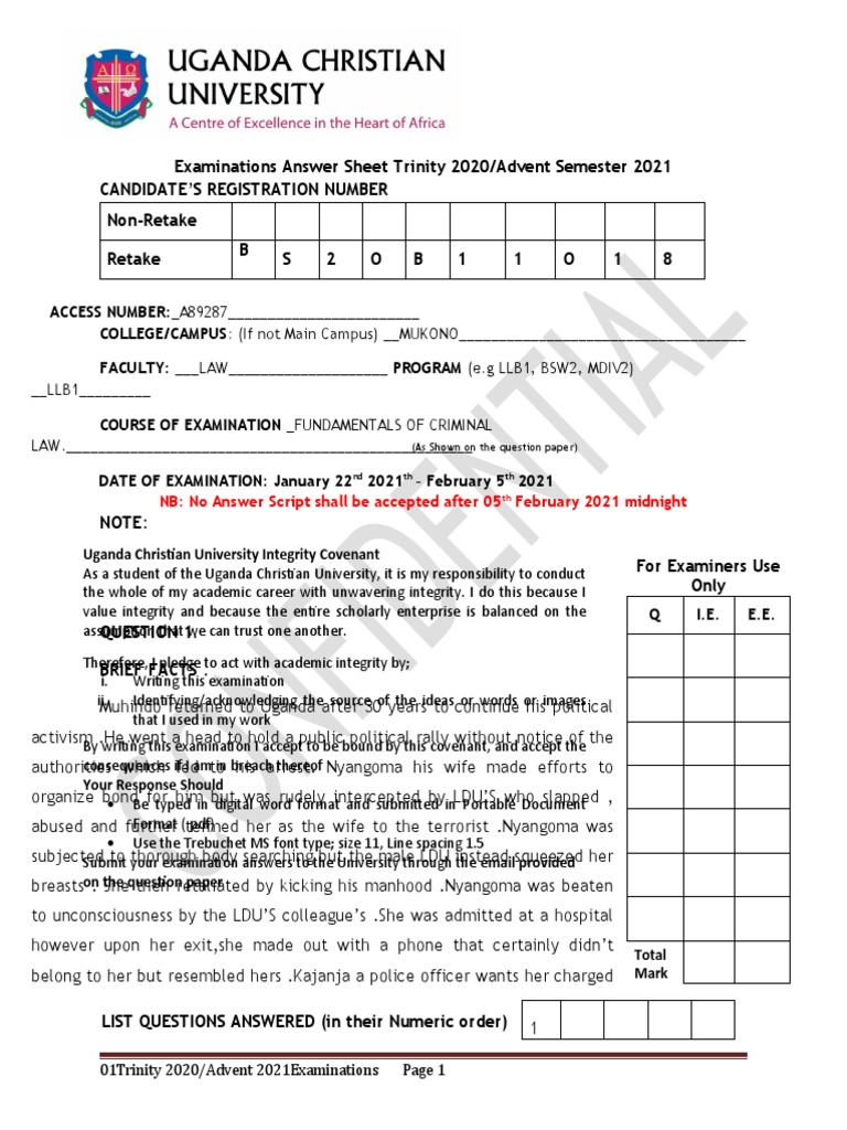 Analysis of Possible Criminal Offenses Arising from a Fact Pattern ...