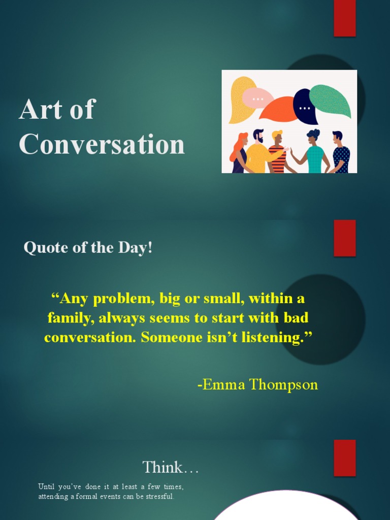 3 Art of Conversation | PDF | Conversation | Thought