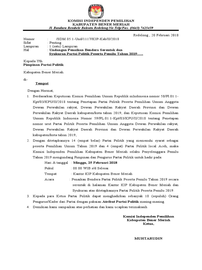 Surat Undangan pELANTIKAN PPK DAN Pps | PDF