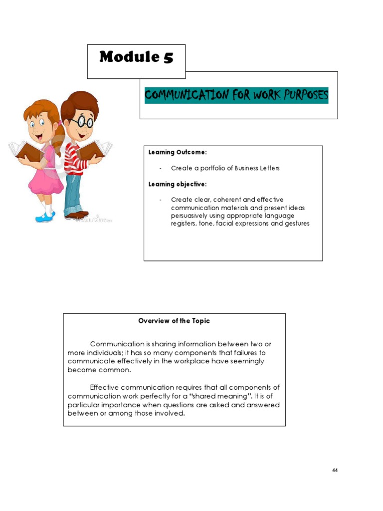 Purcom Module 5 | PDF | Communication | Résumé