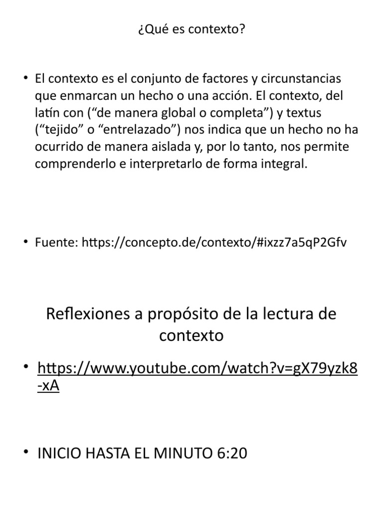 Qué Es Contexto | PDF