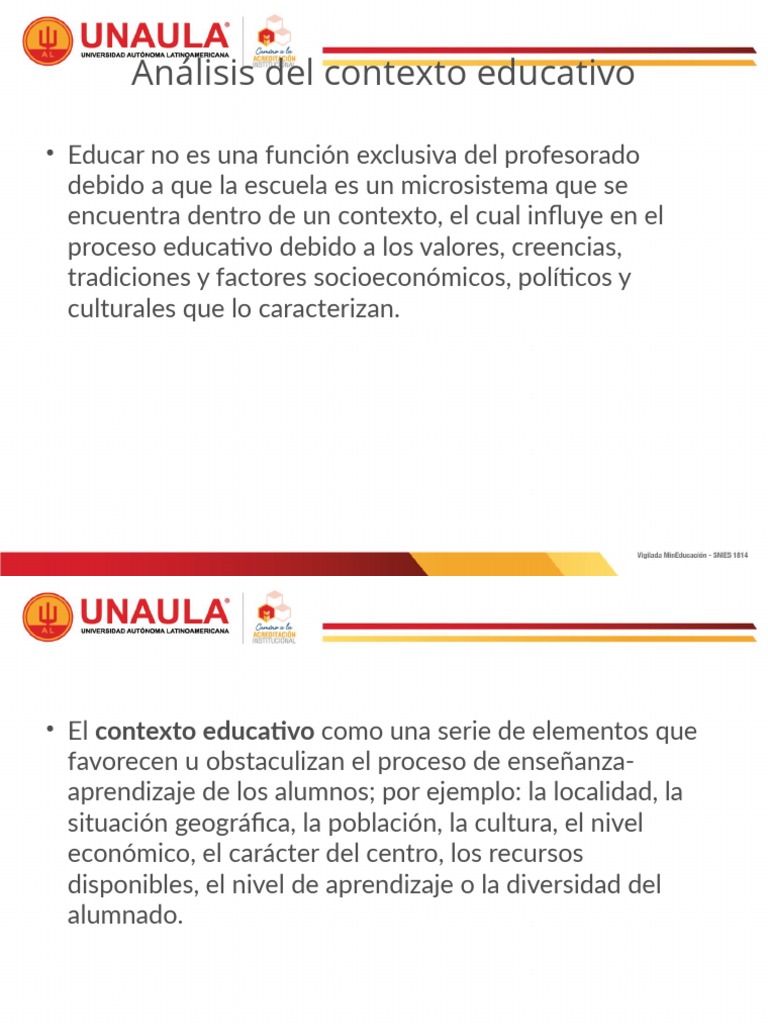 Análisis del Contexto Educativo | PDF | Aprendizaje | Enseñando