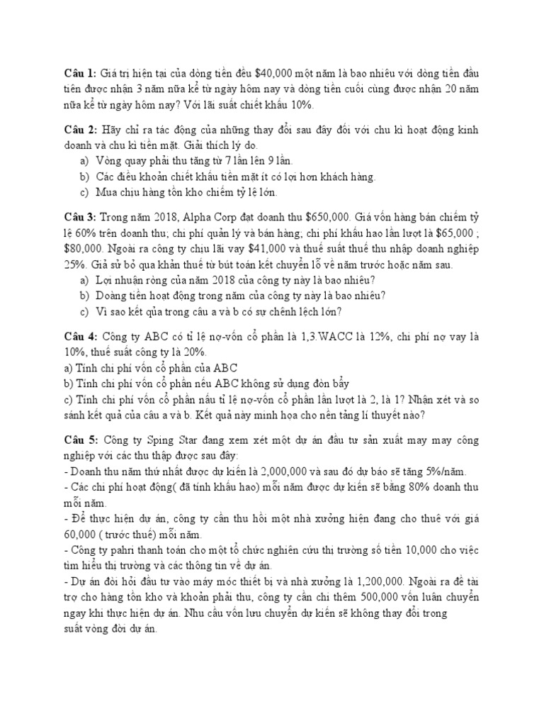 Tự luận TCDN GK | PDF