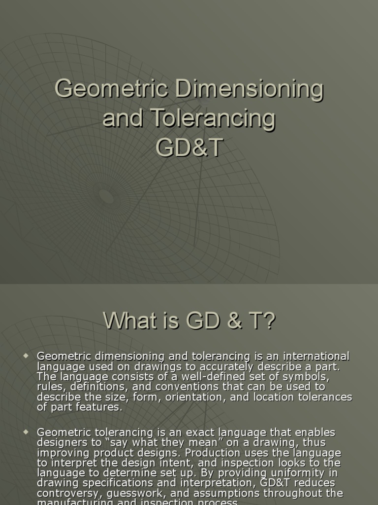 Geometric Dimensioning and Tolerancing GD&T | Download Free PDF | Engineering Tolerance | Geometry
