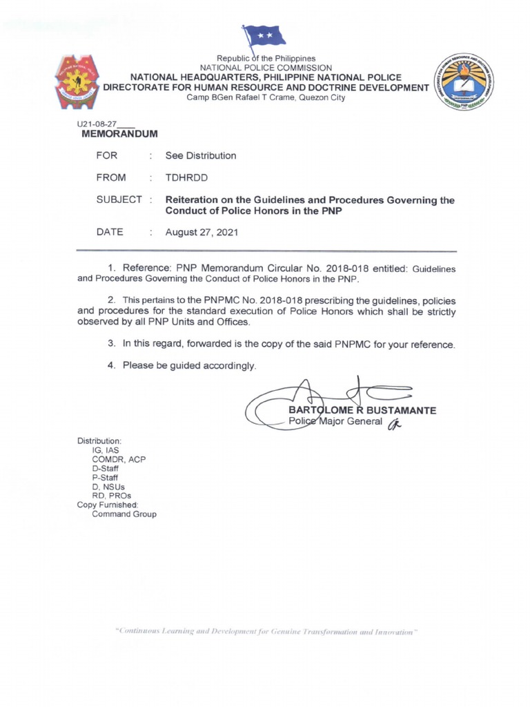 PNP MC 2018-018 Guidelines-and-Procedures-Governing-the-Conduct-of ...