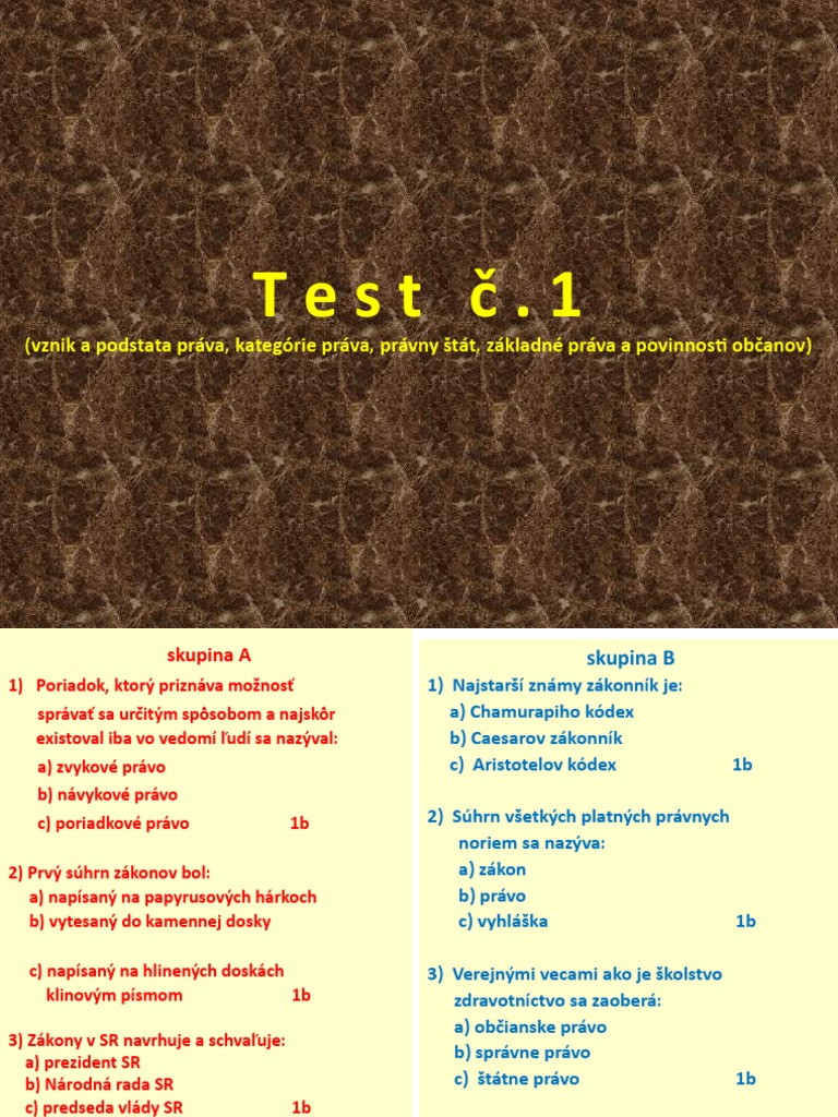 Test Č. 1 (OBN) | PDF