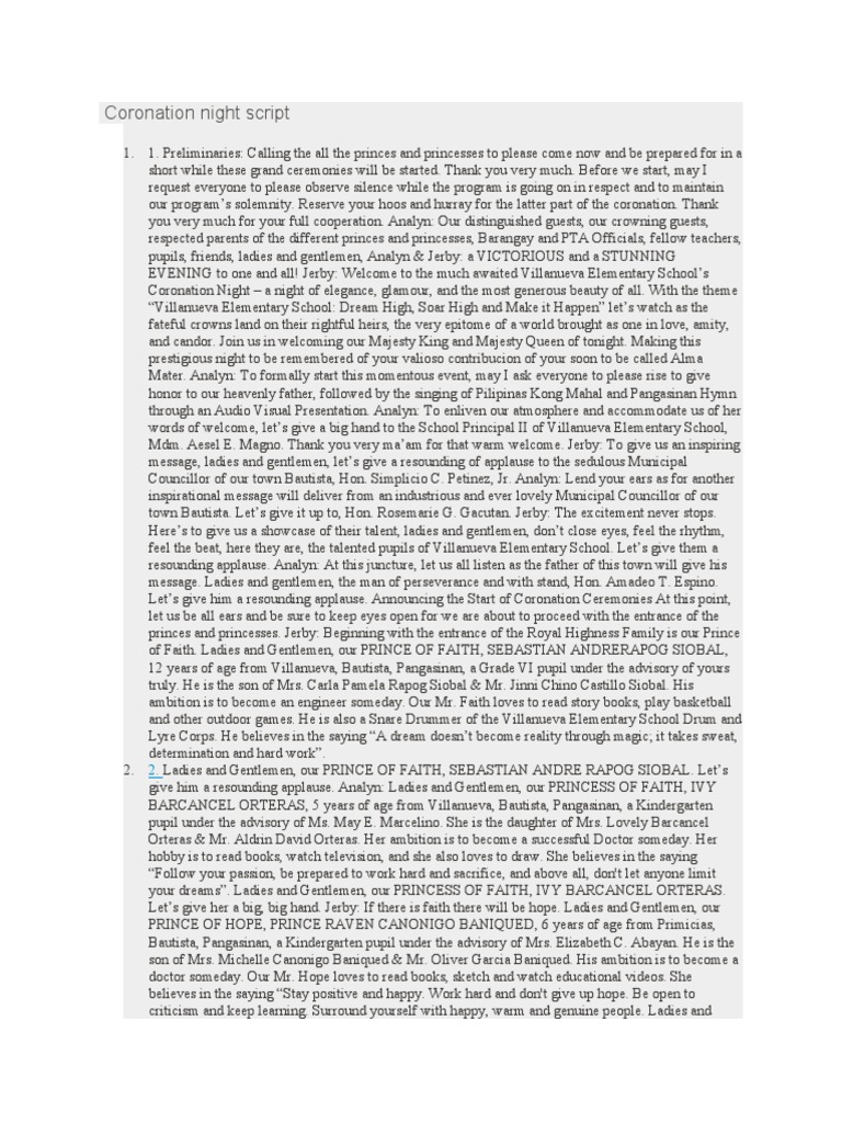 Emcee Script Valentine | PDF