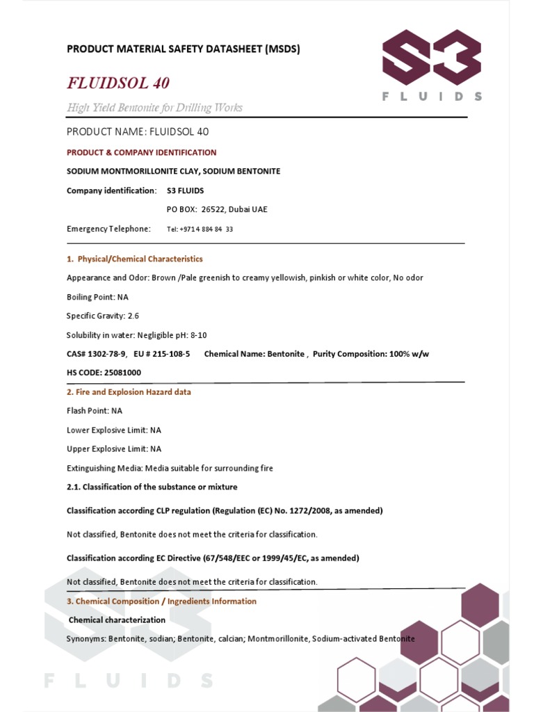 Msds-Fluidsol 40 | PDF | Dangerous Goods | Toxicity