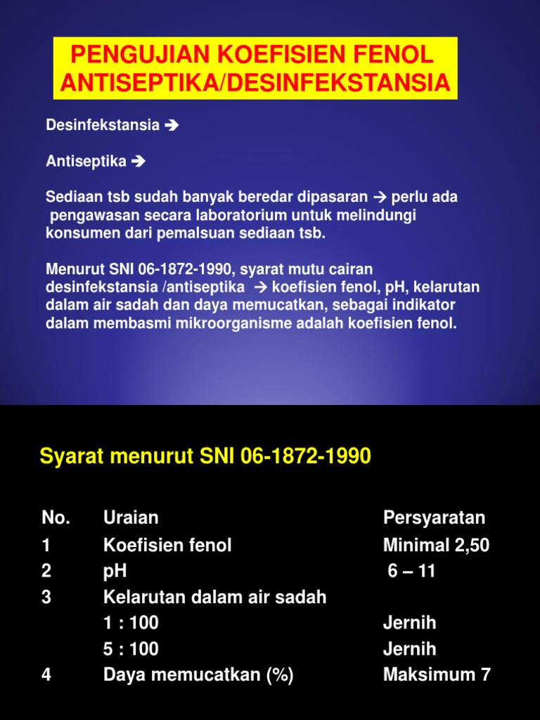 ANALISIS MIK-FAR 15 (KOEFISIEN FENOL) | PDF